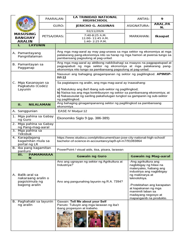 DLP AP q4 Serbisyo | PDF