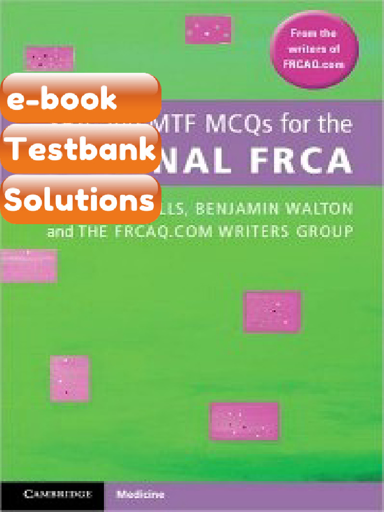 Testbank SBA and MTF MCQs for the Final FRCA Fast Download | PDF ...
