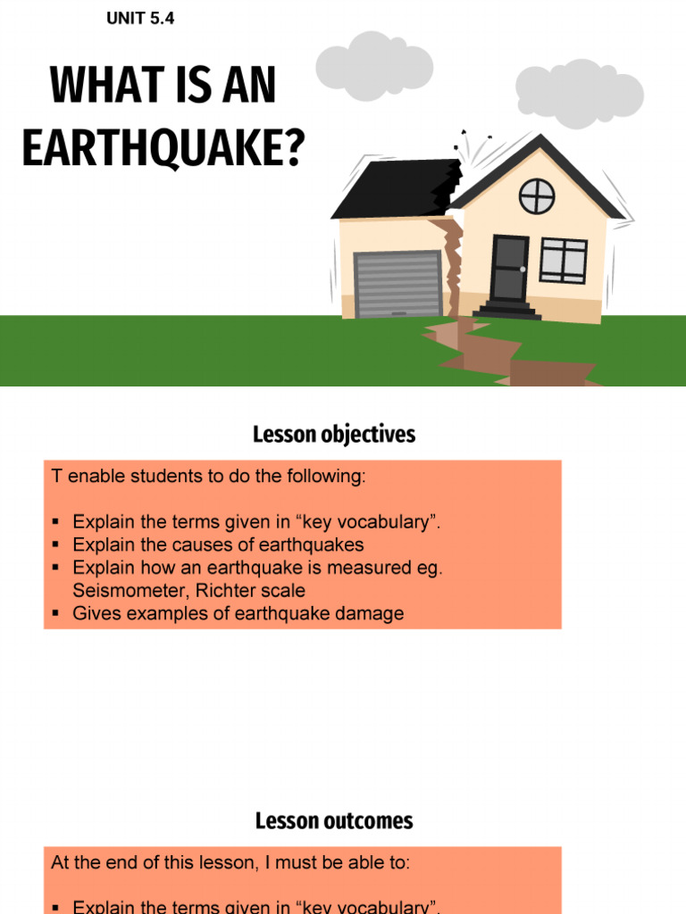 Unit 5.4 What Is An Earthquake | PDF