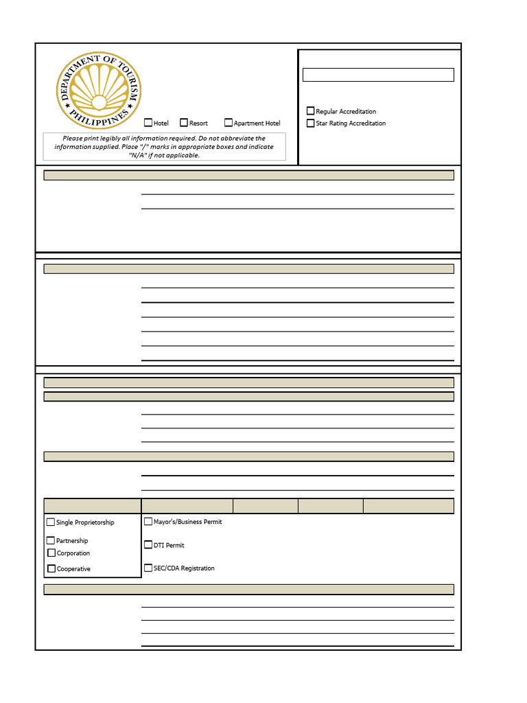 Application Form For Hotels Resorts and APA | PDF | Insurance | Business