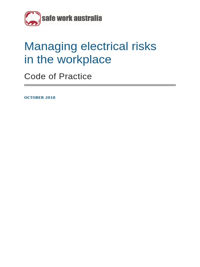 Model Cop Managing Electrical Risks in The Workplace | PDF ...