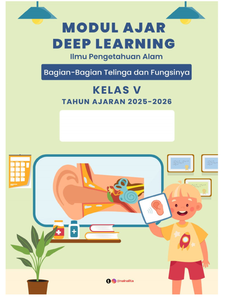 Modul Ajar IPAS Kelas 5 Materi Bagian Bagian Telinga Dan Fungsinya | PDF