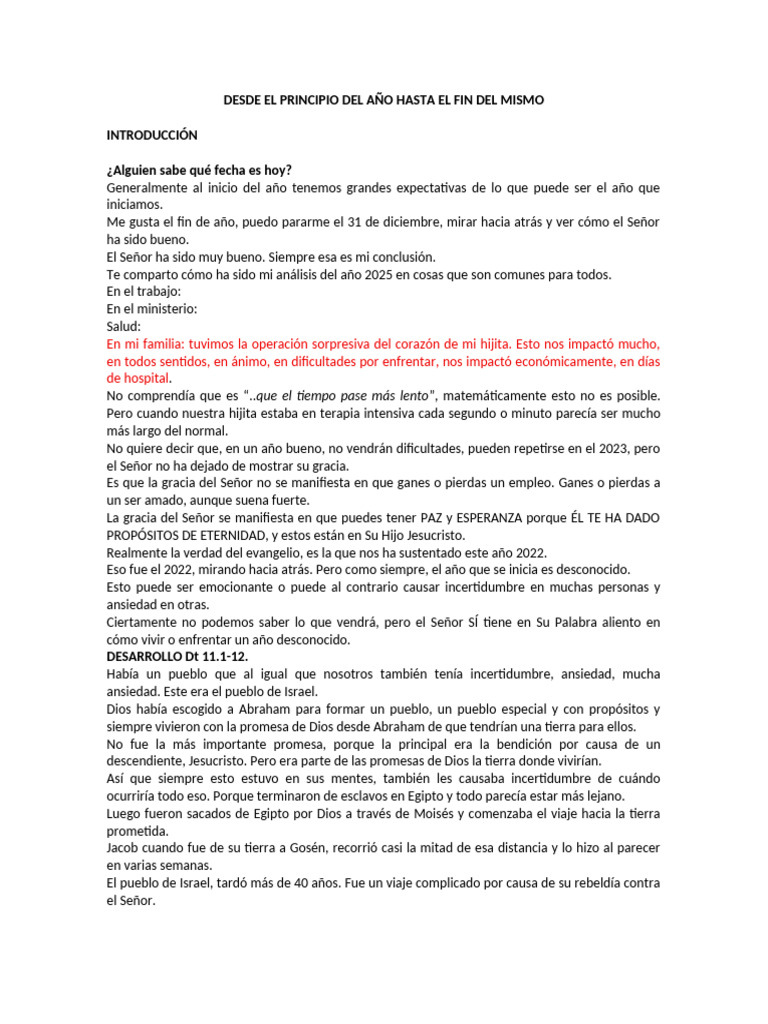 Desde El Principio Del Año Hasta El Fin Del Mismo | PDF | Libro de ...
