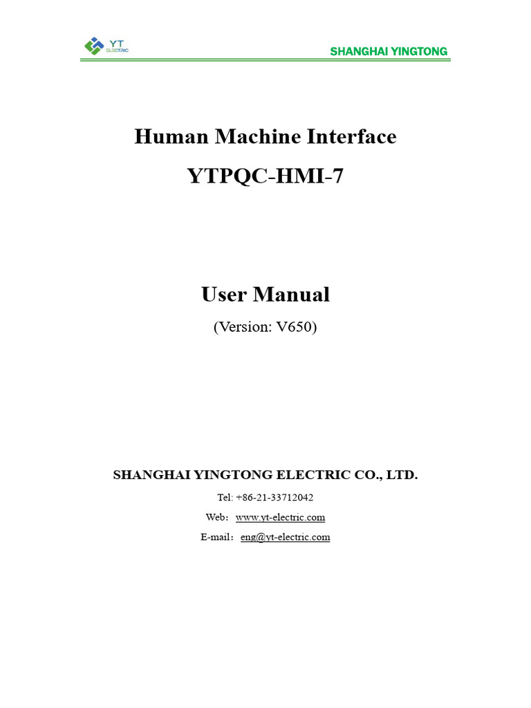 Ytpqc Apf Hmi User Manual | PDF | Parameter (Computer Programming ...