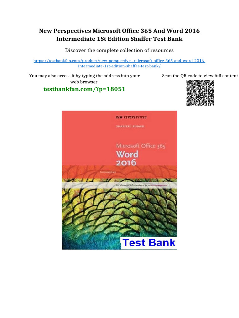 New Perspectives Microsoft Office 365 and Word 2016 Intermediate 1st ...
