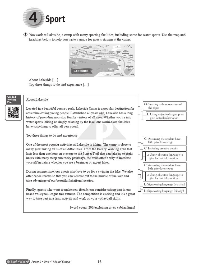 2024P2 4A U4 Model Essays | PDF | Swimming (Sport) | Sports