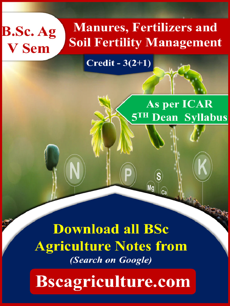 Manures Fertilizers and Soil Fertility Management | PDF | Compost | Manure