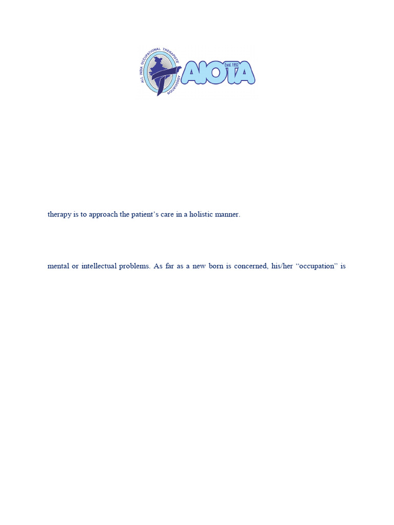 OT and Its Different Areas of Practice Final-PDF | PDF | Occupational ...