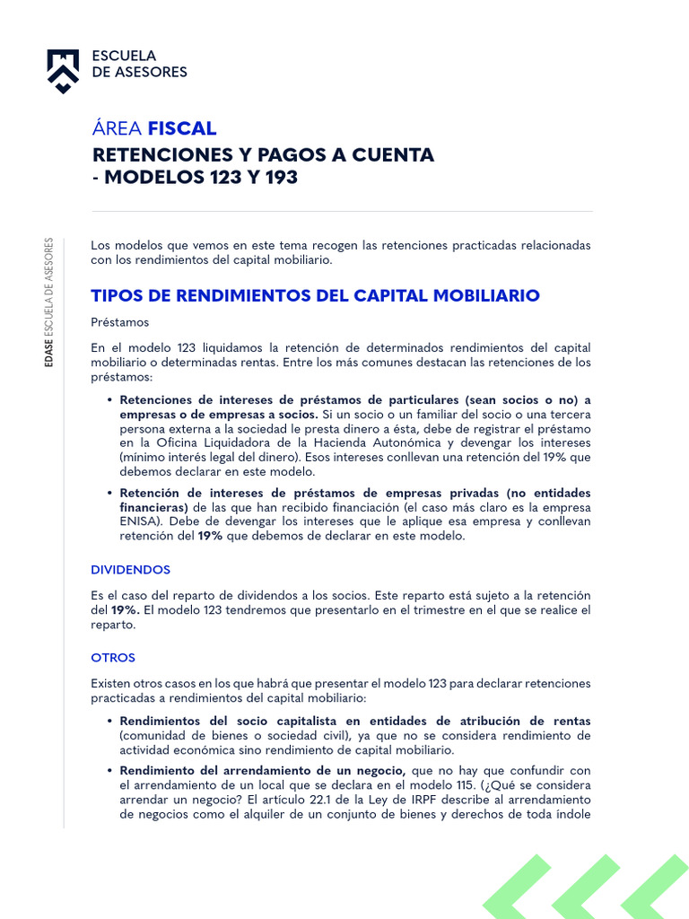 Retenciones-y-pagos-a-cuenta-Modelos-123-y-193-1 | PDF | Interés ...