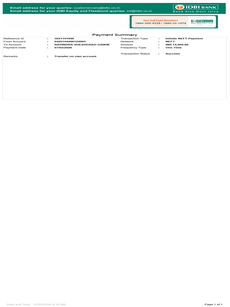 Payment Summary | PDF