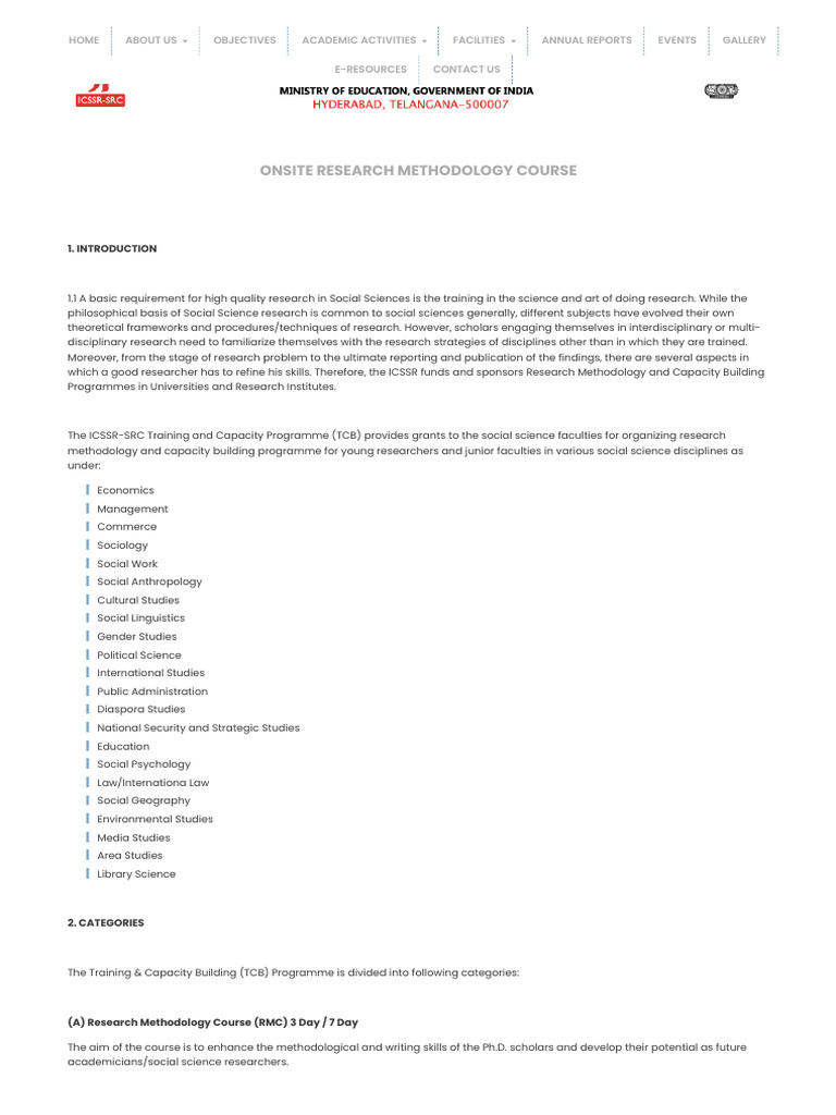 Onsite Research Methodology Course | PDF | Social Sciences | Science