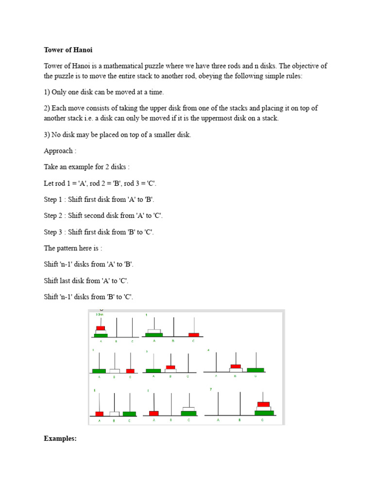 Tower of Hanoi | PDF