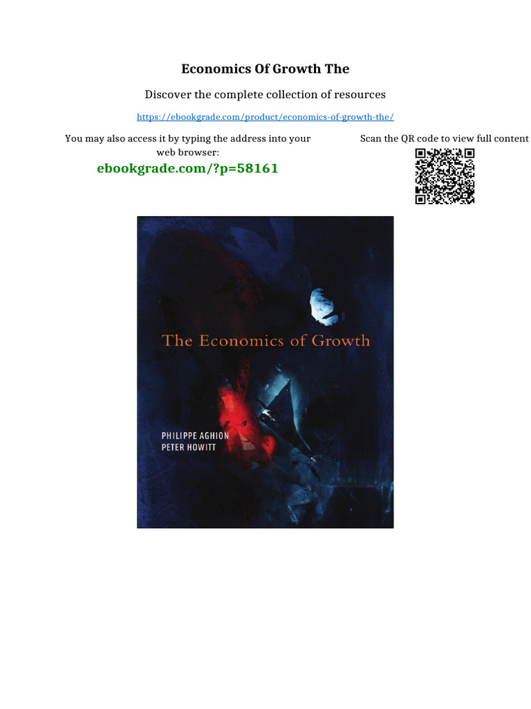 Economics of Growth The Full Access | PDF | Property | Intellectual ...