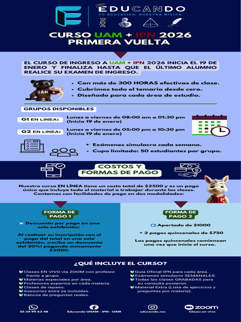 UAM + IPN Ficha de Información | PDF