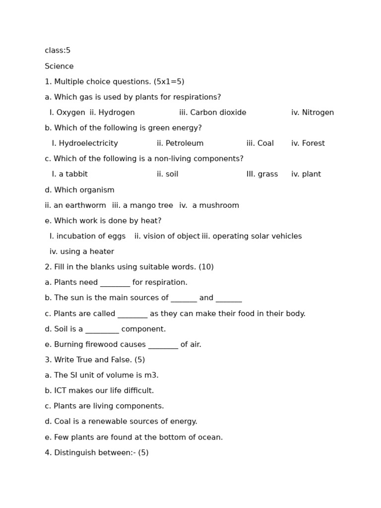 Science First Term Questions | PDF | Soil | Cell (Biology)
