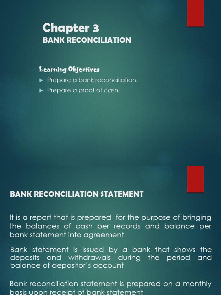 Chapter 3 - Bank Reconciliation | PDF | Banks | Deposit Account
