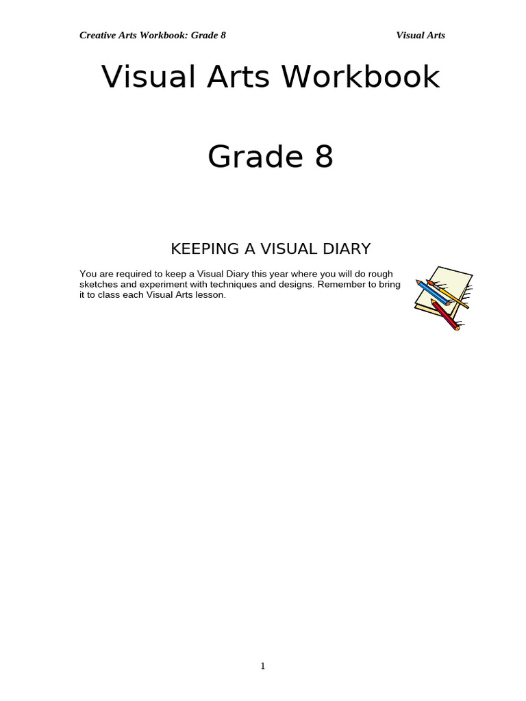Gr8 VISUAL ARTS Workbook | PDF | Drawing | Color