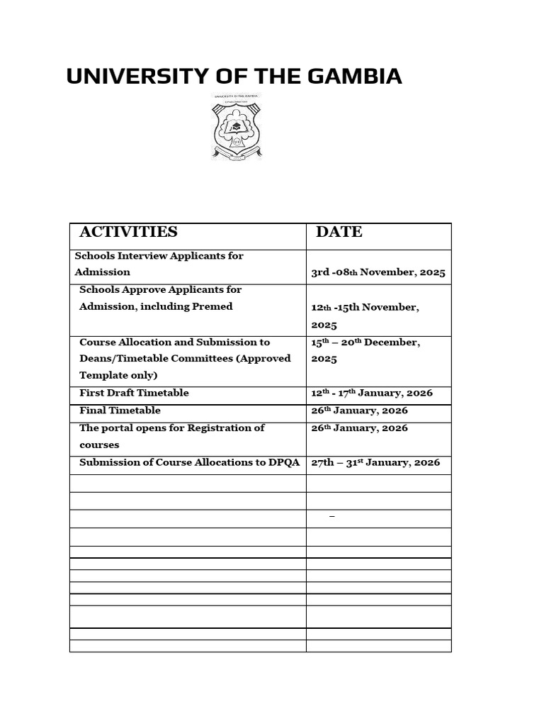 Approved Second Semester Calendar 2025-2026 - 251118 - 131323 | PDF ...
