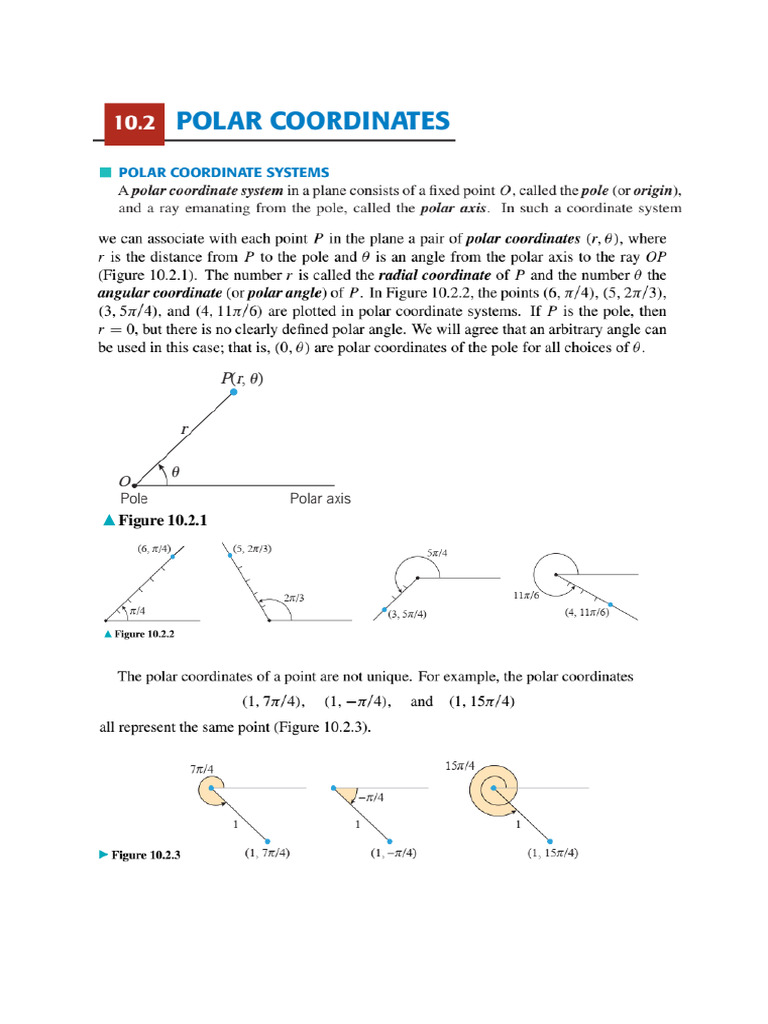 10.2 Polar Coordinates and Graphs | PDF