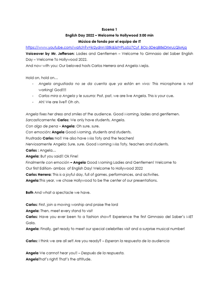 Assembly Script V 2 - 2022 | PDF | Clothing