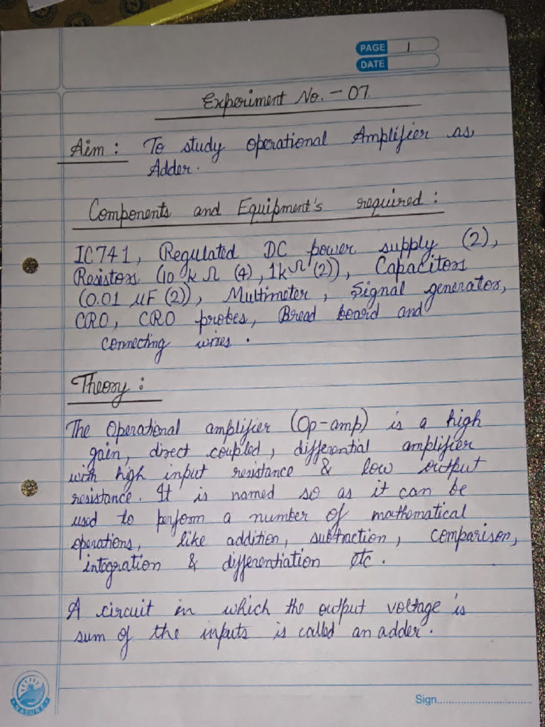 EC Lab Exp.7 | PDF