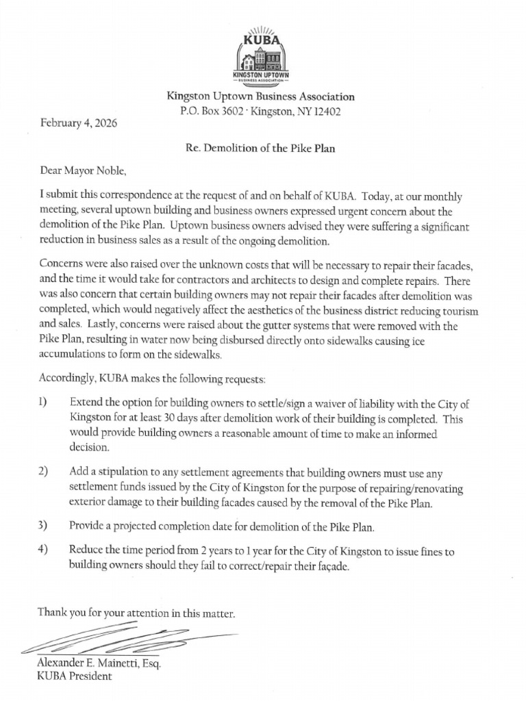 KUBA Letter To Mayor Re. Pike Plan | PDF