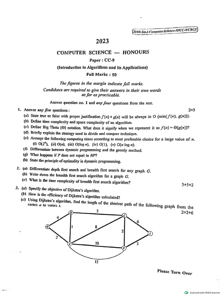 2023 CC 9 TH Algorithm | PDF