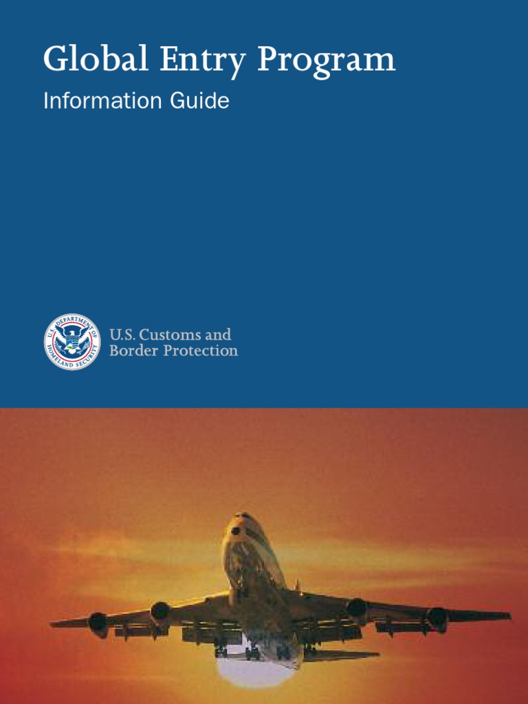 Global Entry Program: Information Guide | PDF | U.S. Customs And Border ...