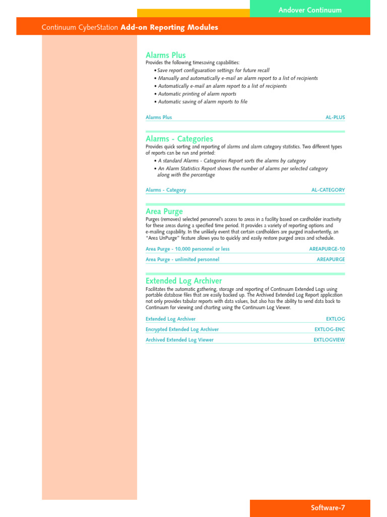 Continuum CyberStation Add-On Reporting Modules | PDF | Computing ...