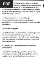 Challenges of Nation Building in India | PDF | Partition Of India ...