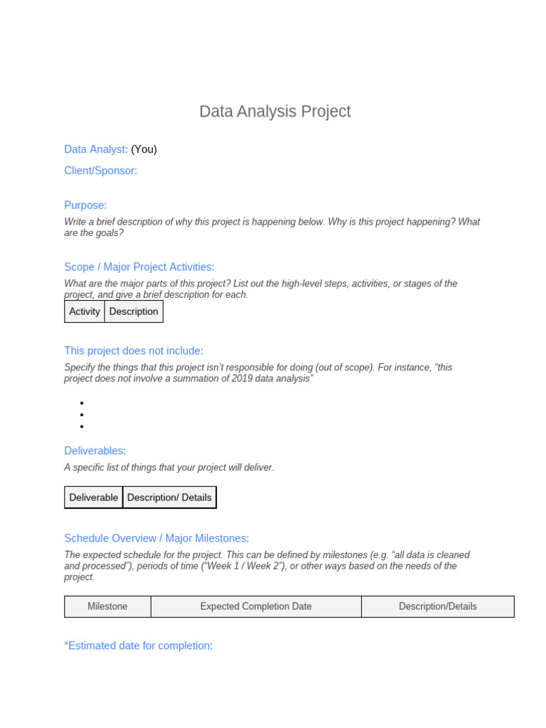 Data Analysis Project | PDF