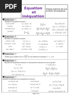 Exercices d'équations et inéquations 3AC | PDF | Formes géométriques ...