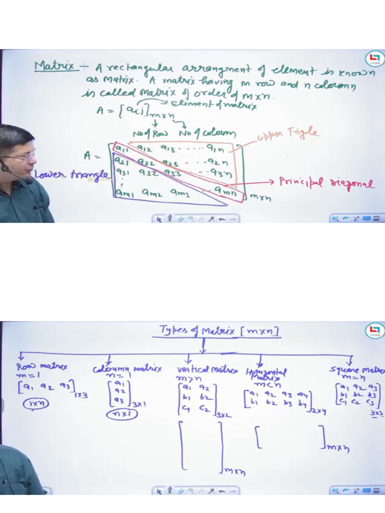 Matrix Class 1 | PDF