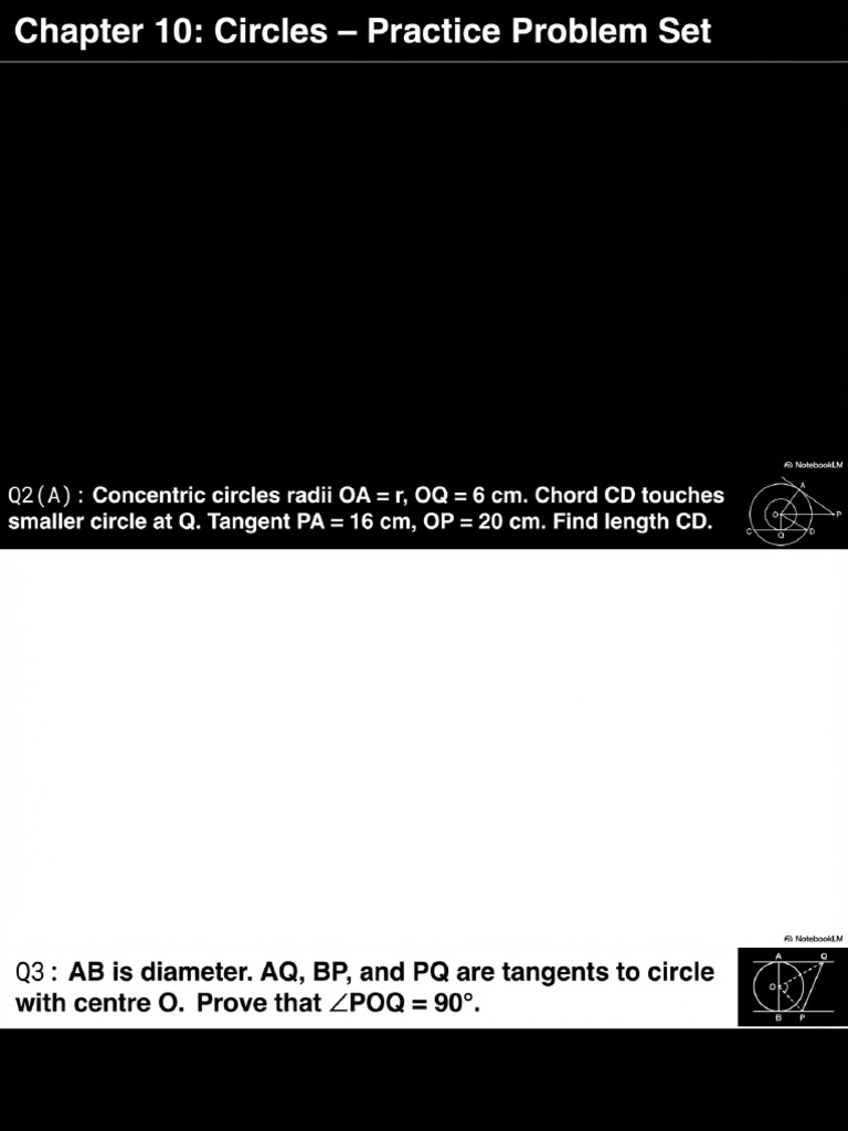 Circles Geometry Practice Problems | PDF