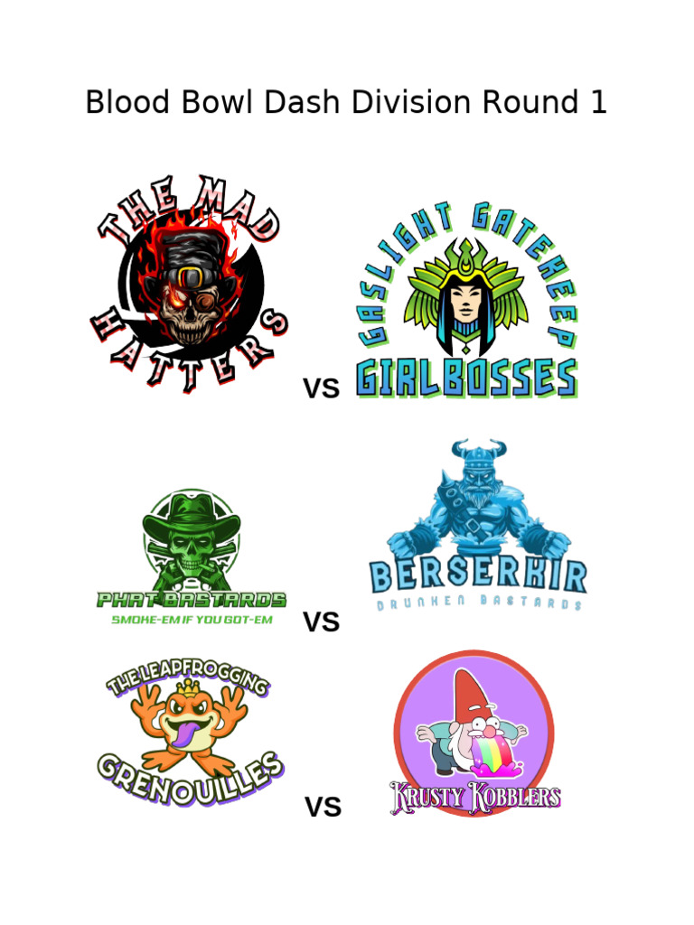 Blood Bowl Dash Division Round 1 | PDF