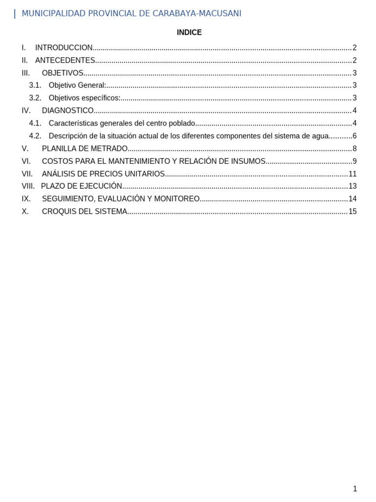 Plan de Mantenimiento Samilia Octubre | PDF | Agua | Saneamiento