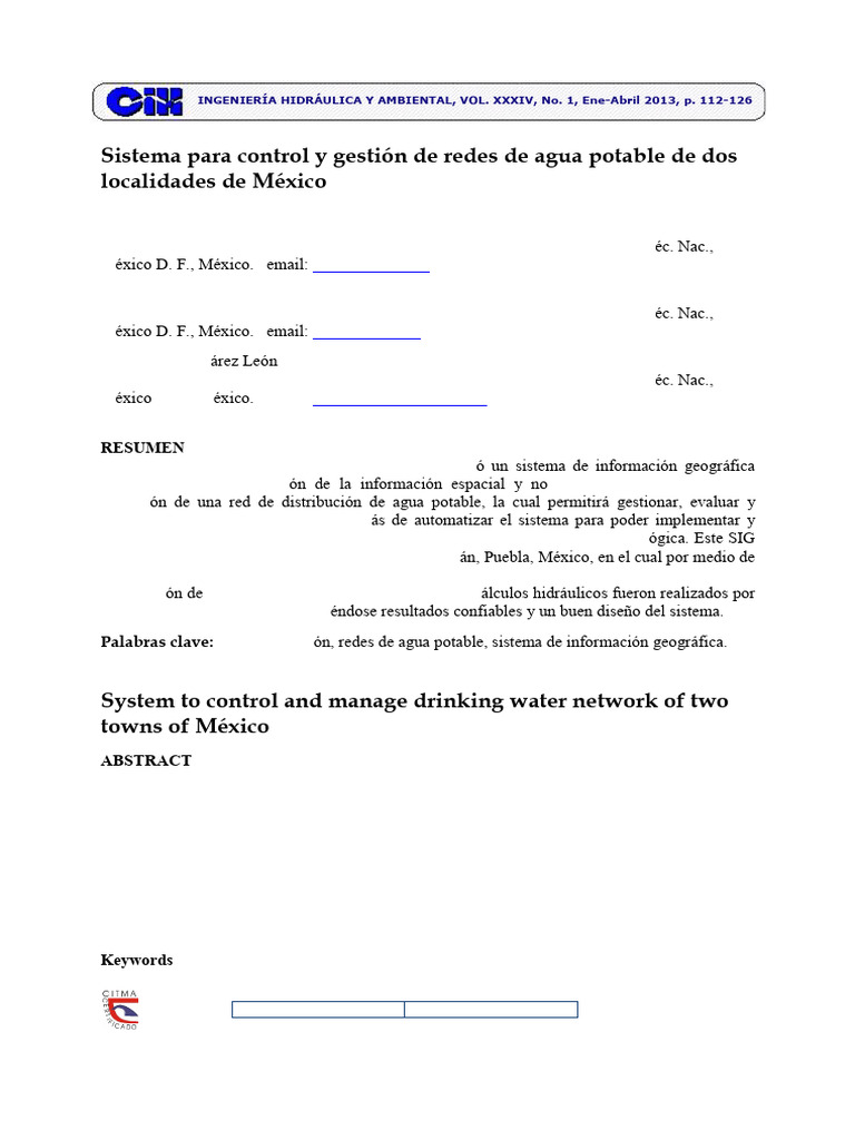 SIG Agua Potable en Mexico | PDF | Sistema de información geográfica ...