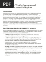 Essential BLOWBAGETS Car Checklist | PDF | Car | Tire