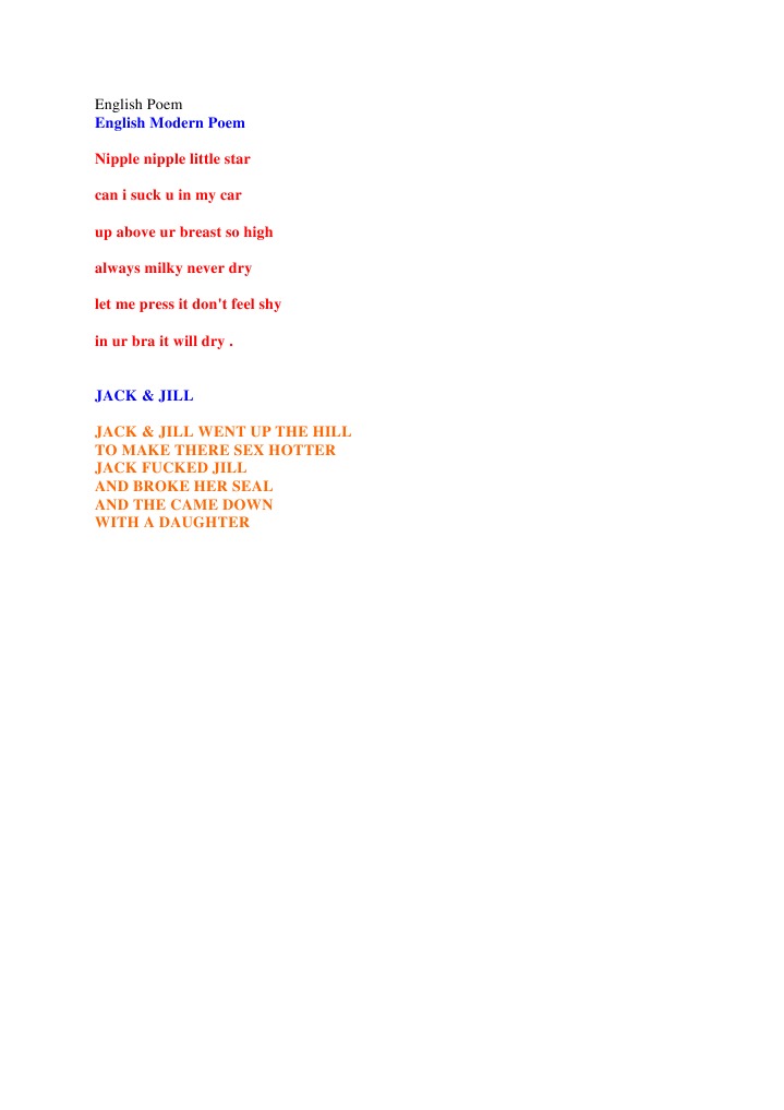 Modern English Poems: Playful Verses | PDF