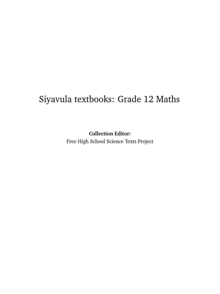 Siyavula Textbooks Grade 12 Math | PDF | Logarithm | Factorization