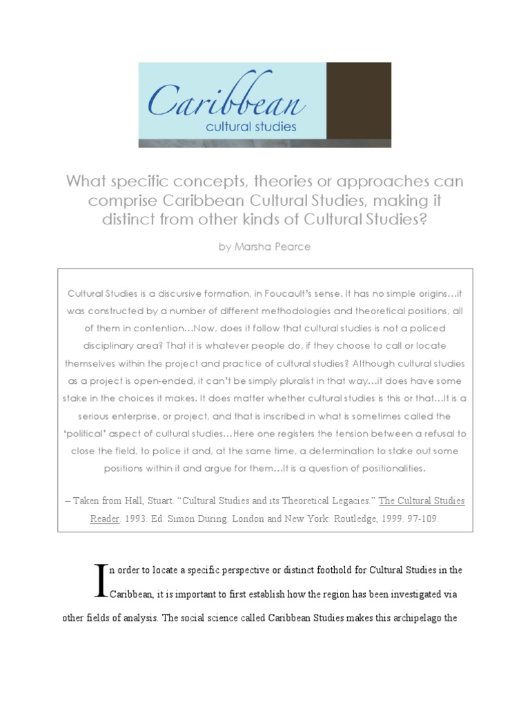 Caribbean Cultural Studies | PDF | Cultural Studies | Postcolonialism