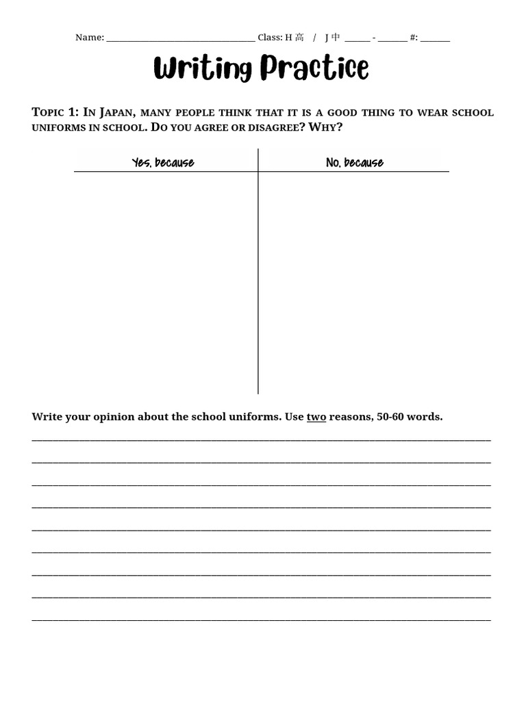 L2 - PDF Eiken Writing Practice WK | PDF