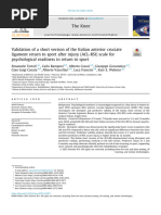 ACL-RSI Scale for Sport Readiness | PDF | Knee | Musculoskeletal System