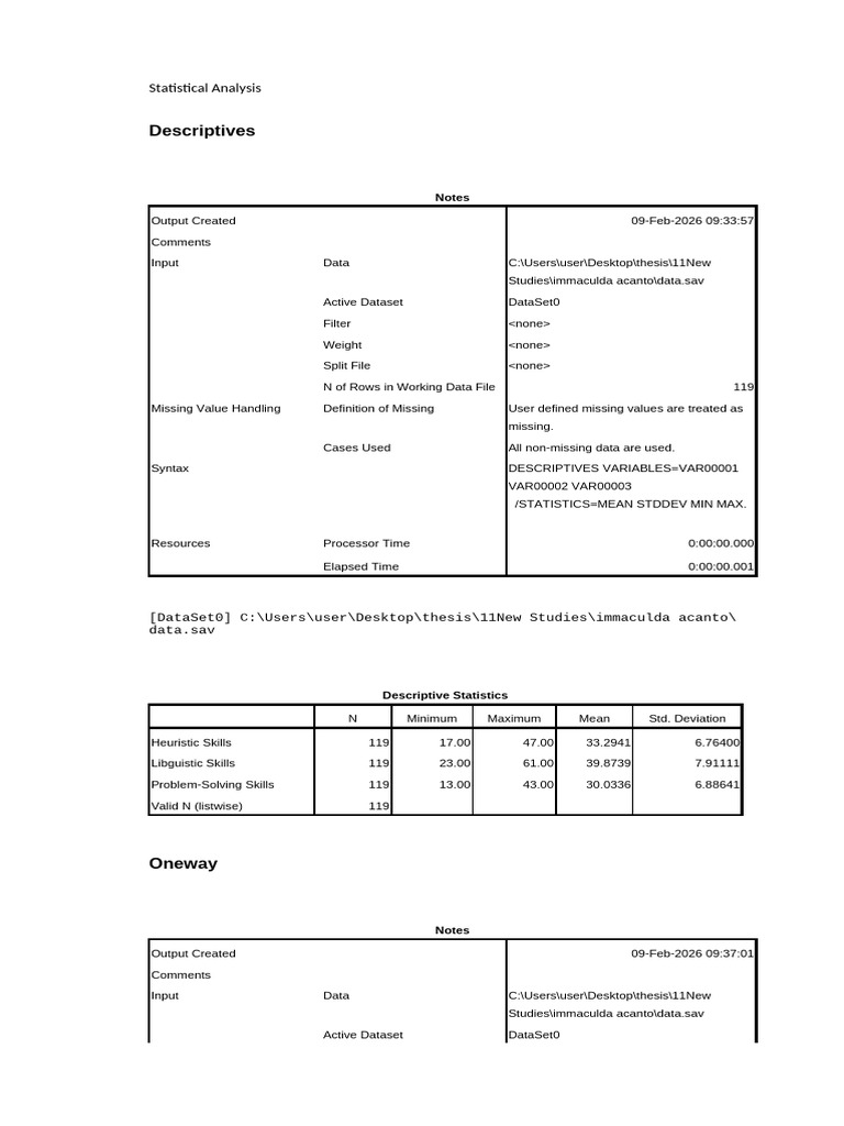 Statistical Analysis | PDF | Statistics | Analysis Of Variance