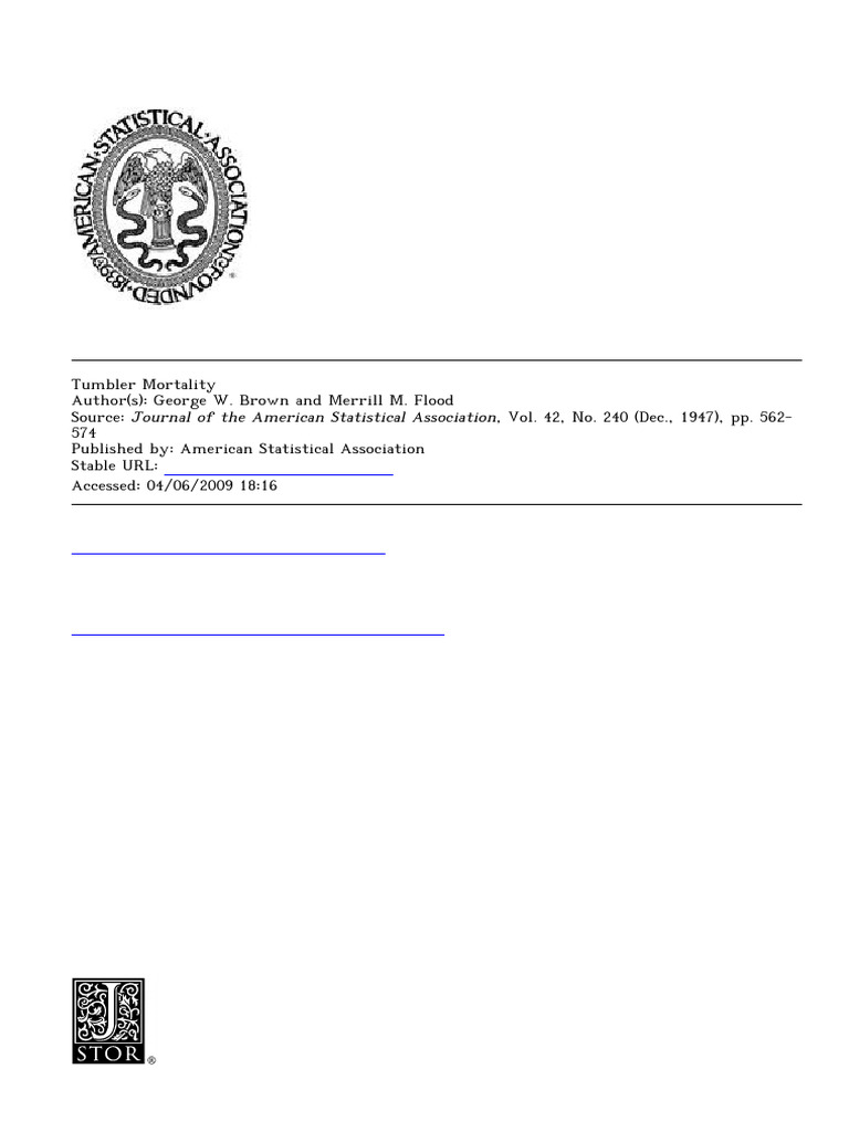 Tumbler Mortality | PDF