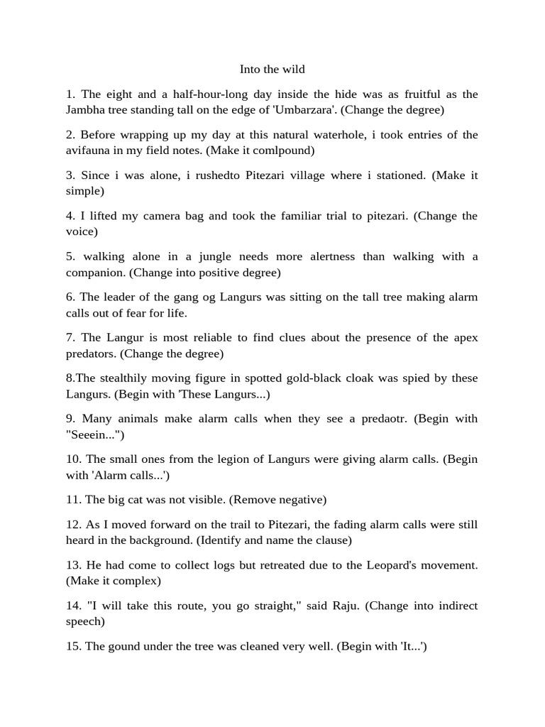 Into the Wild | PDF