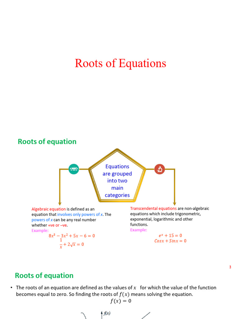 Roots of Equation (Close Method) | PDF | Equations | Zero Of A Function