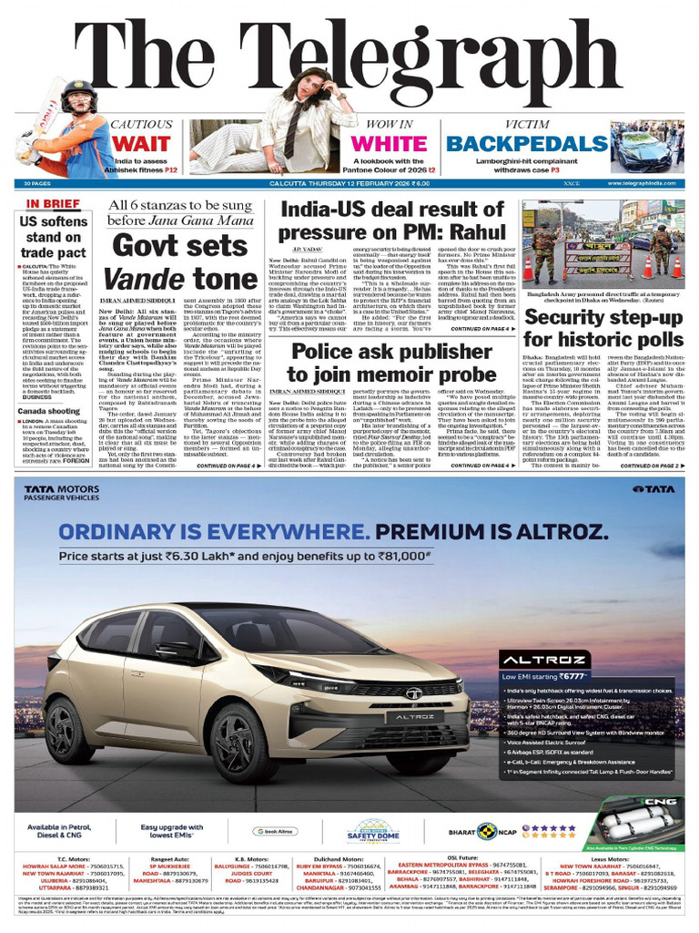 The Telegraph 12 02 2026 | PDF
