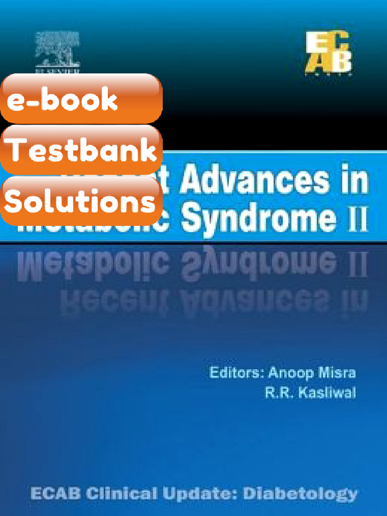 Testbank Recent Advances in Metabolic Syndrome II ECAB Fast Download ...