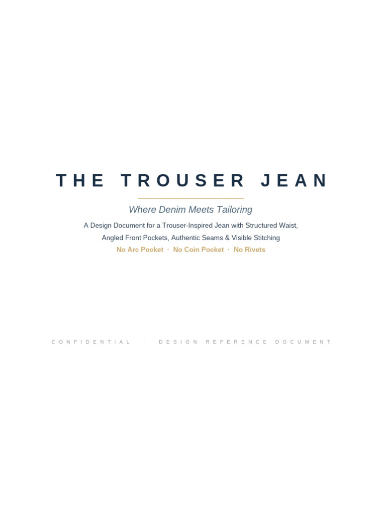 The Trouser Jean Design Document | PDF | Seam (Sewing) | Jeans
